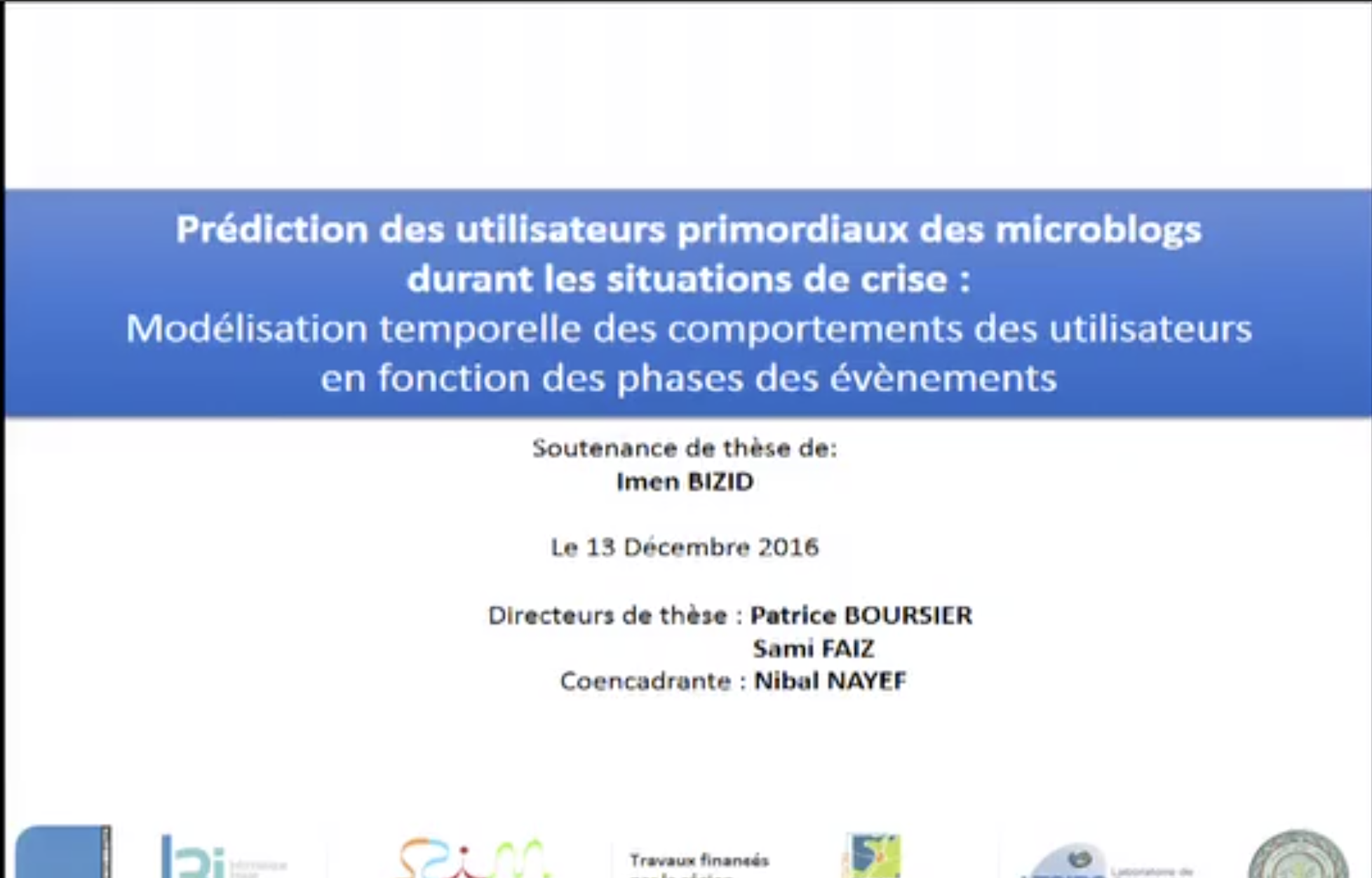 Videos - Thèse De Imen Bizid