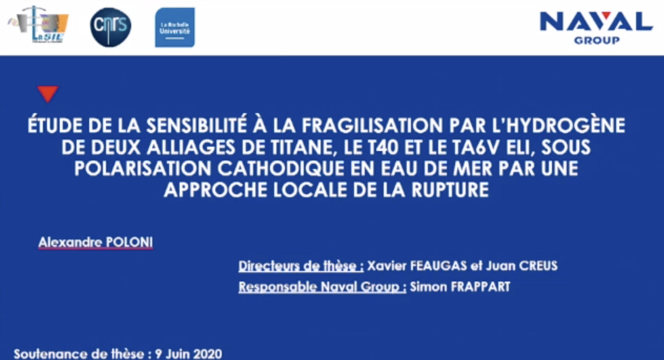 Videos - Thèse De Alexandre Poloni